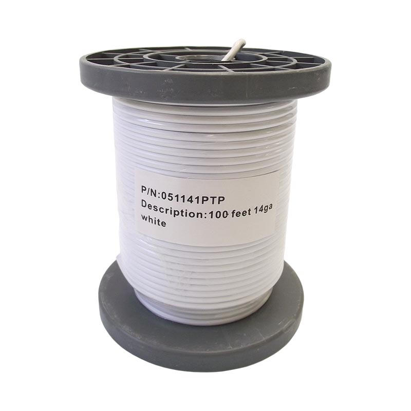 Pro Trucking Products: White 14 Gauge Primary Wire, 100 Feet
