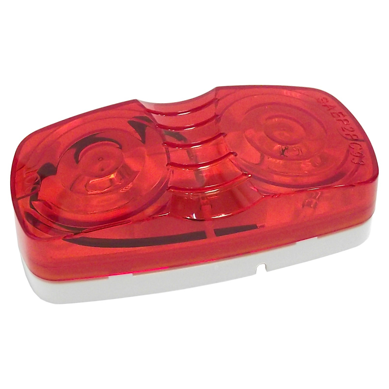 Pro Trucking Products: Red Incandescent Double Bullseye Marker Light