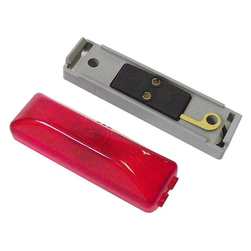 Pro Trucking Products: Red Incandescent Marker Light with Mounting Bracket