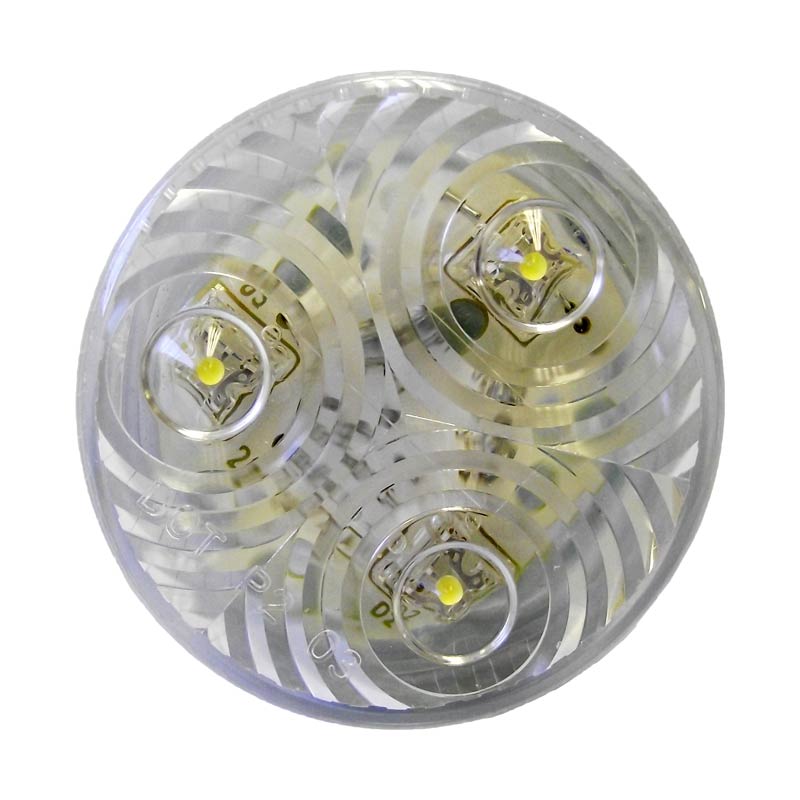 Pro Trucking Products: 200CC Clear Marker/Utility Light, 2" Round, 3 LEDs