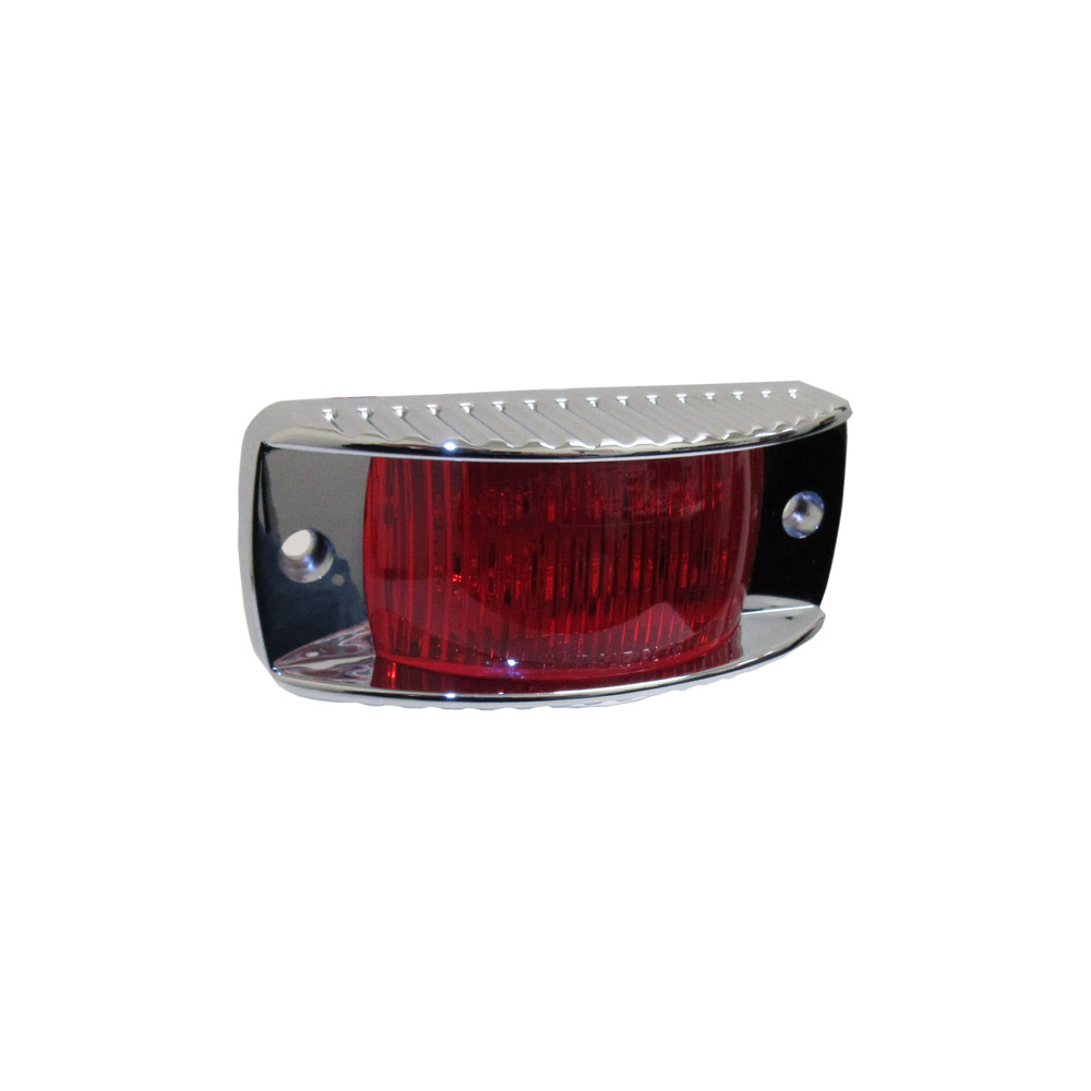 Pro Trucking Products: Red Marker Light with Chrome ABS Guard