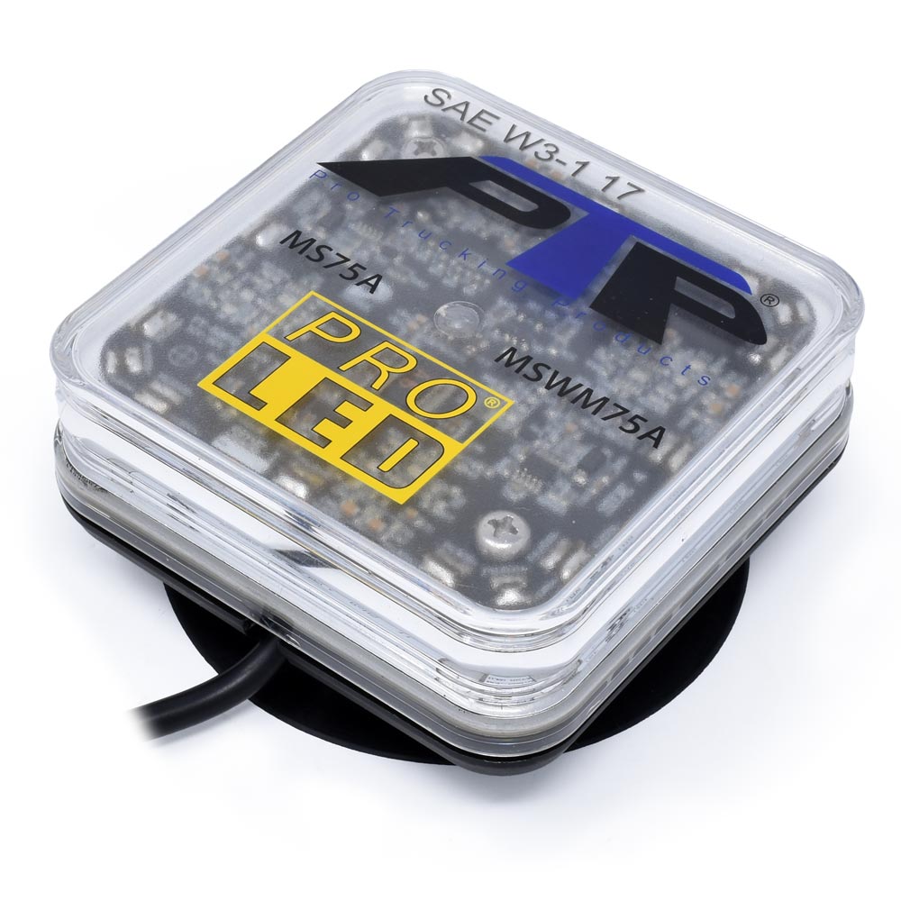 Pro Trucking Products: MSWM75A 4" Square Magnet Mounted LED Warning ...