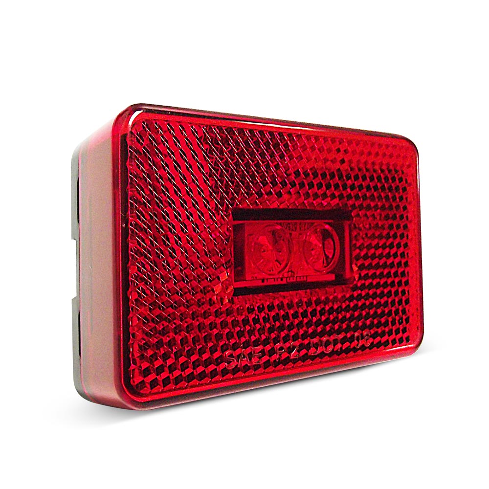 Pro Trucking Products: 178R Red Rectangular Marker Light with Reflector ...