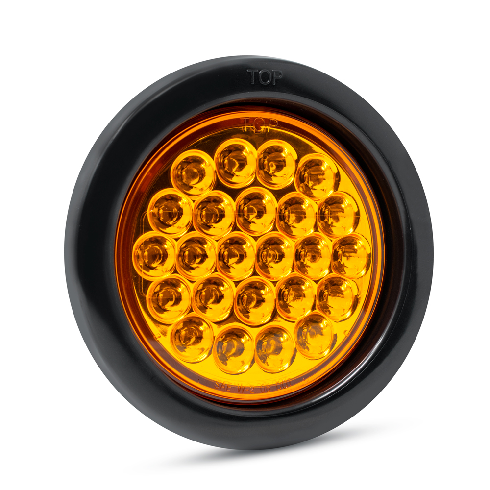 Pro Trucking Products: 24 LED 4" Round Amber Strobe Light With Grommet ...