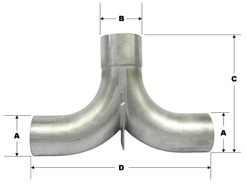 Pro Trucking Products: 4" OD x 4" ID Splitter T-Adapter Pipe with ...