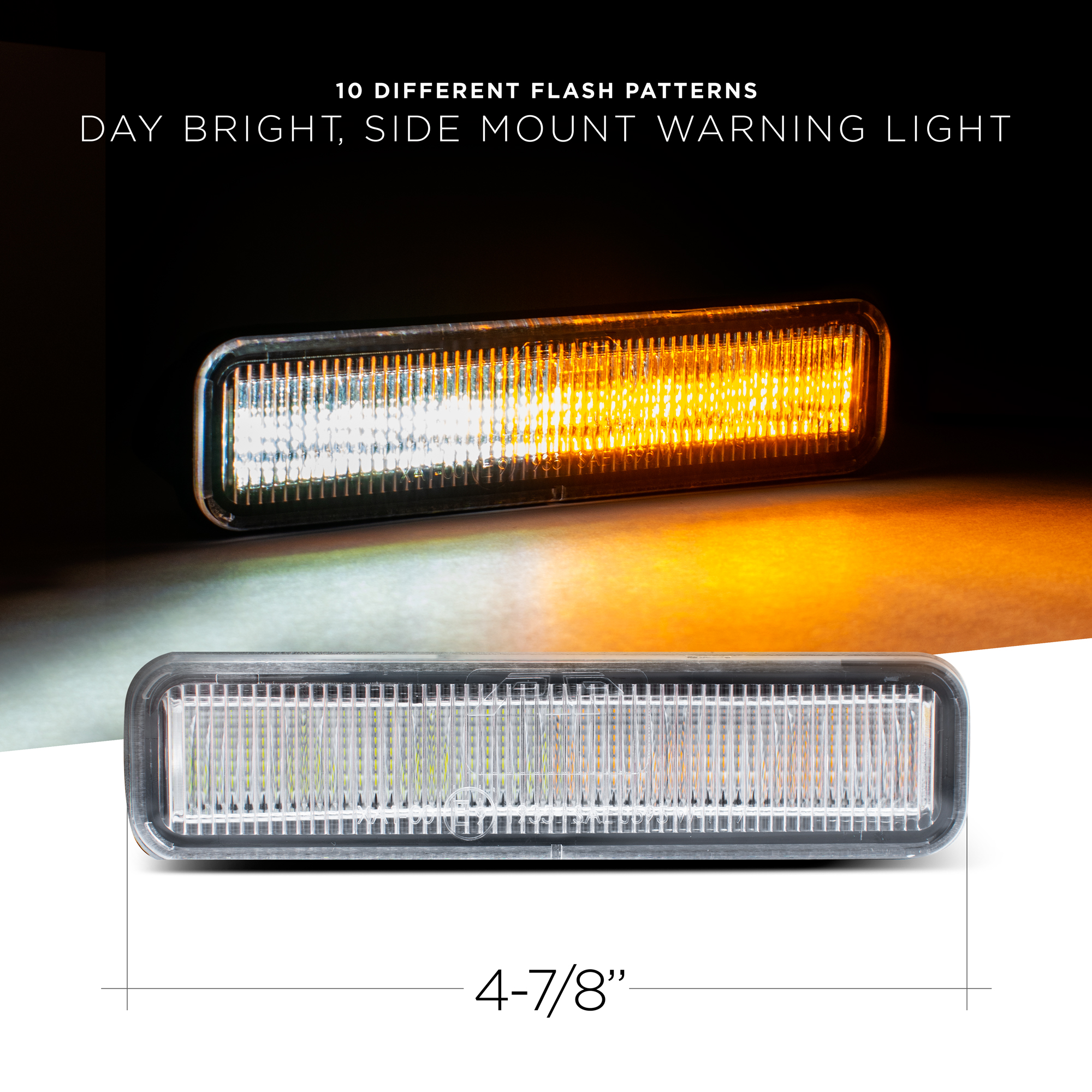 Pro Trucking Products: 376AC Side Mounted Amber/White Warning Light, 10 ...