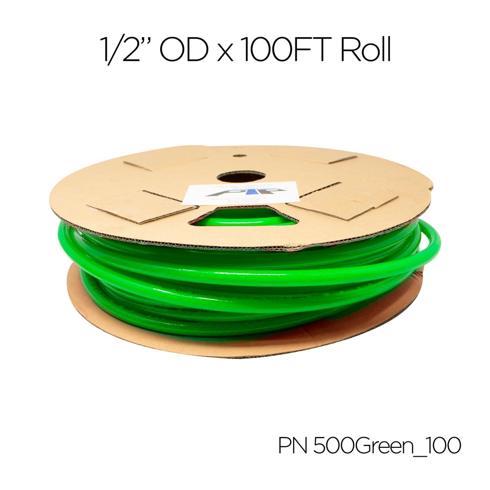 Pro Trucking Products: 1/2" O.D. Green Nylon Air Brake Tubing, 100' Roll