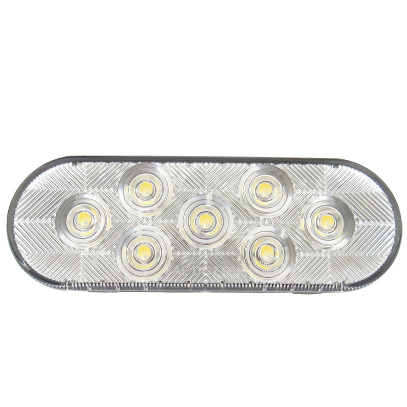 Pro Trucking Products: 607C 7 LED Backup Light, Clear Lens, White LEDs ...
