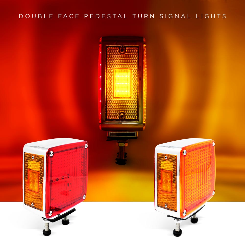 Pro Trucking Products: LH Double-Face Pedestal Turn Signal Light ...