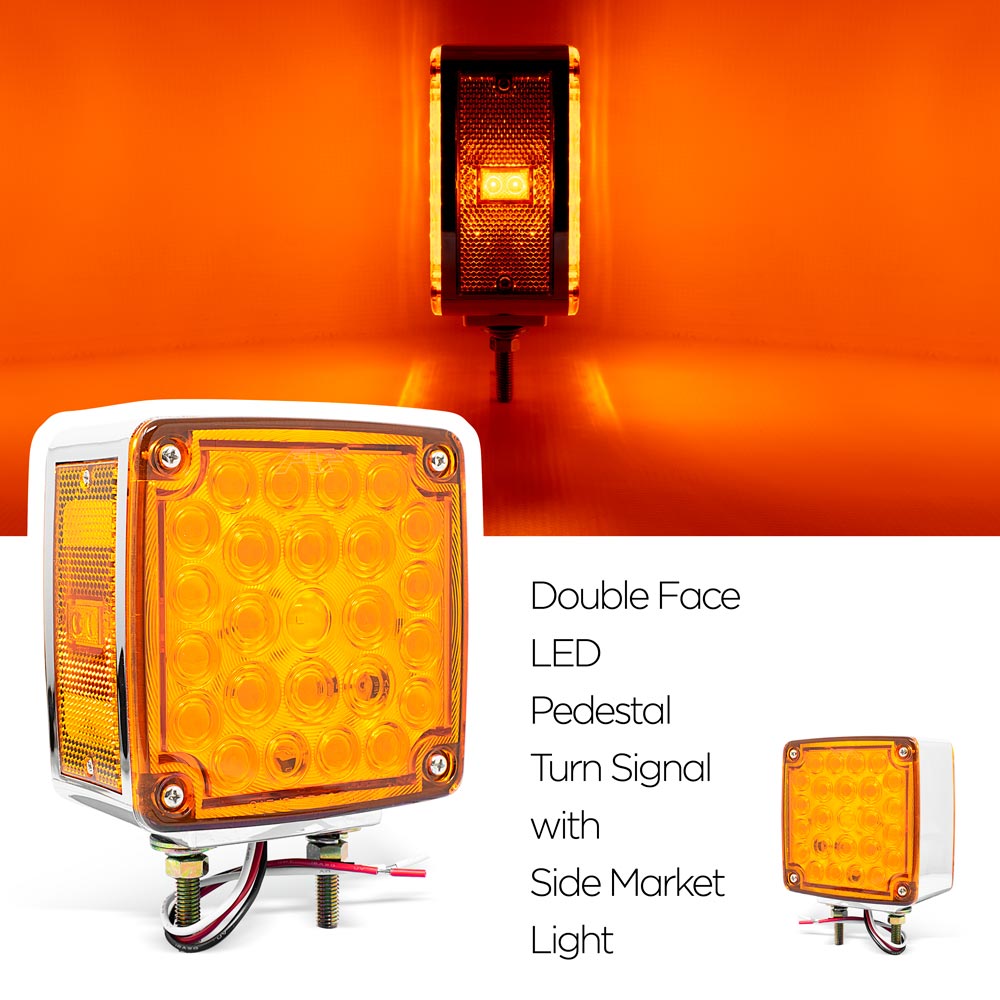 Pro Trucking Products: 5543U Double-Face LED Pedestal Turn Signal with ...