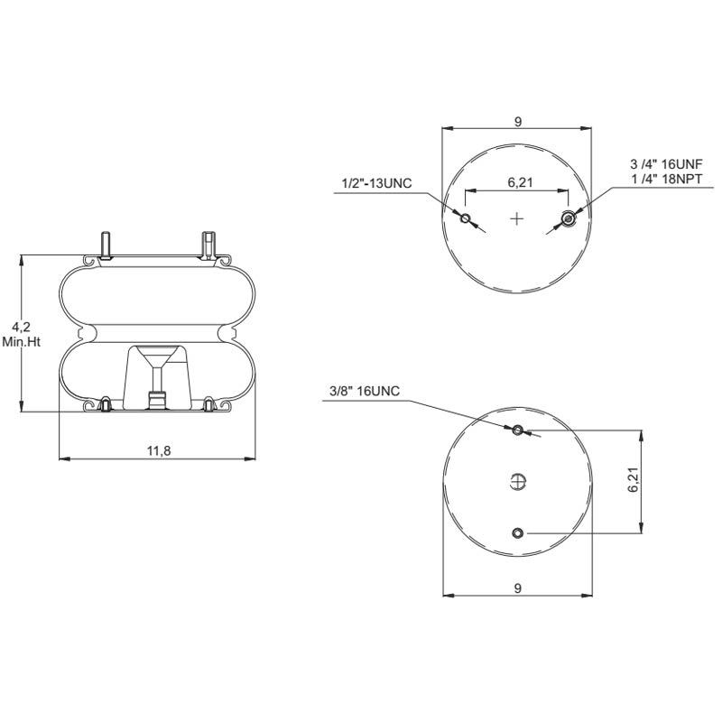 Pro Trucking Products: Double Convoluted Air Spring, Replaces ...