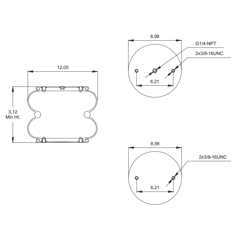 Pro Trucking Products: Double Convoluted Air Spring, Replaces Watson ...