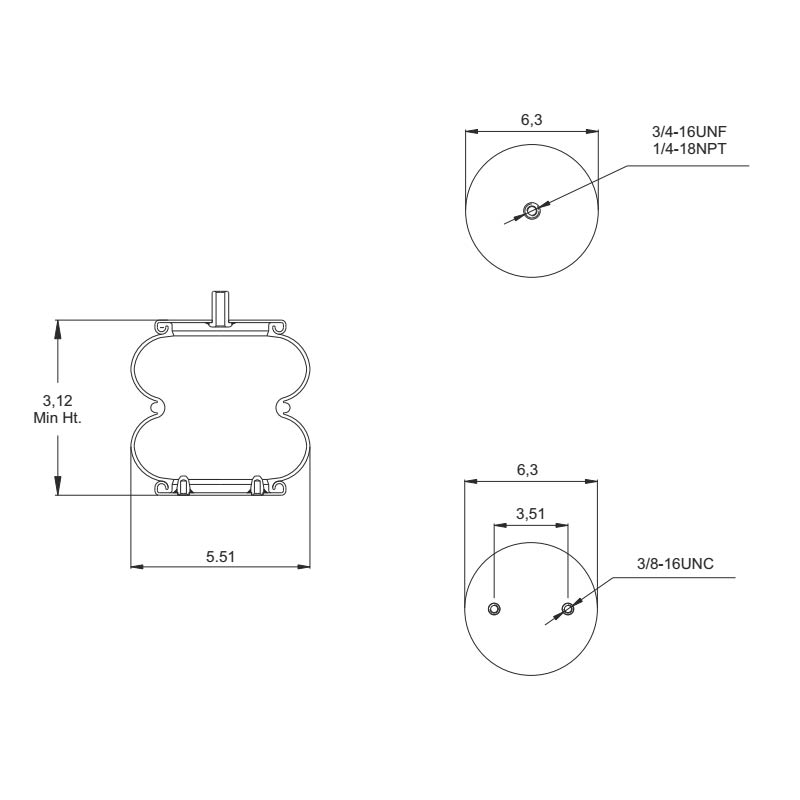 Pro Trucking Products: Double Convoluted Air Spring, Replaces ...