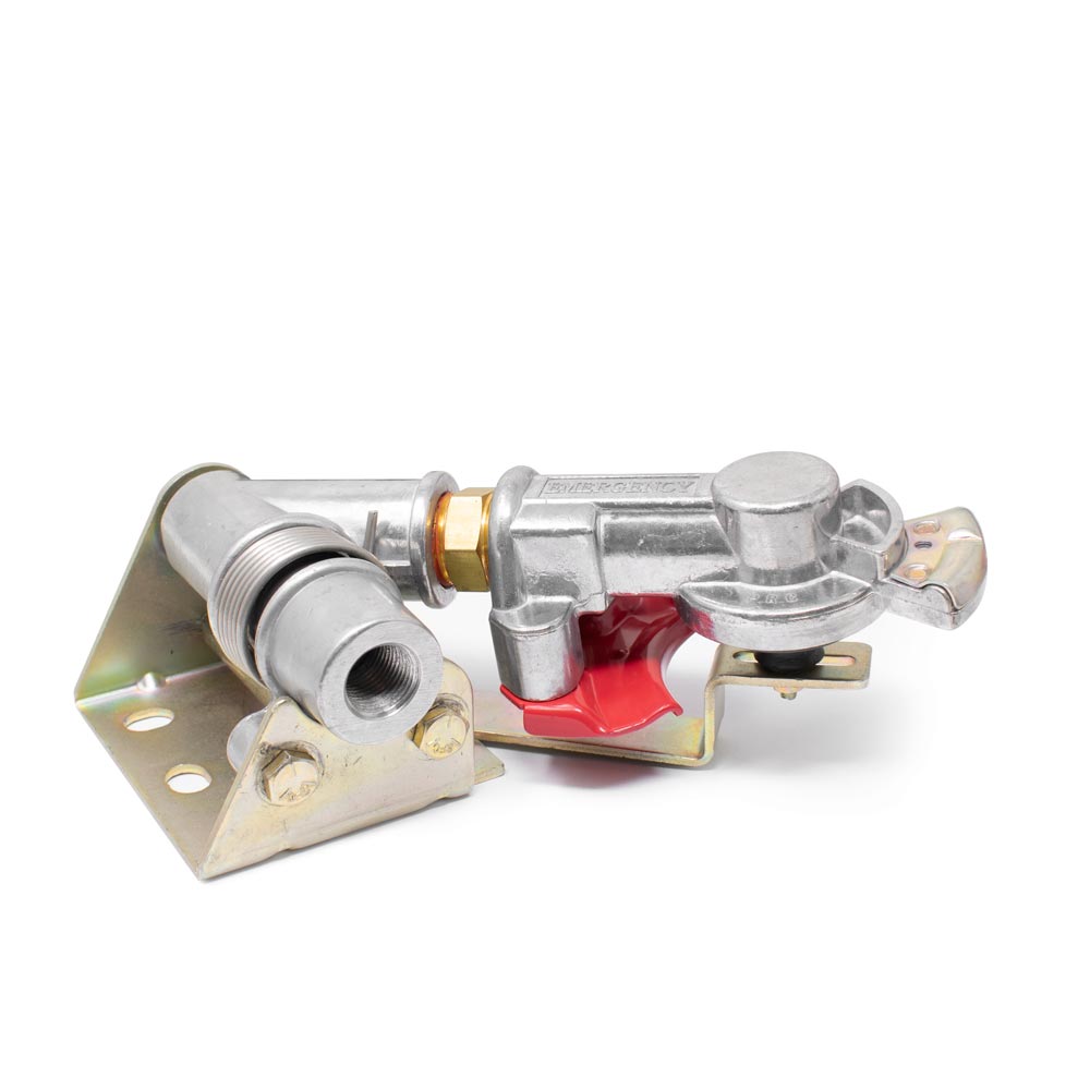 Pro Trucking Products: Pivoting Emergency Gladhand, Red, 3/8" NPT Ports