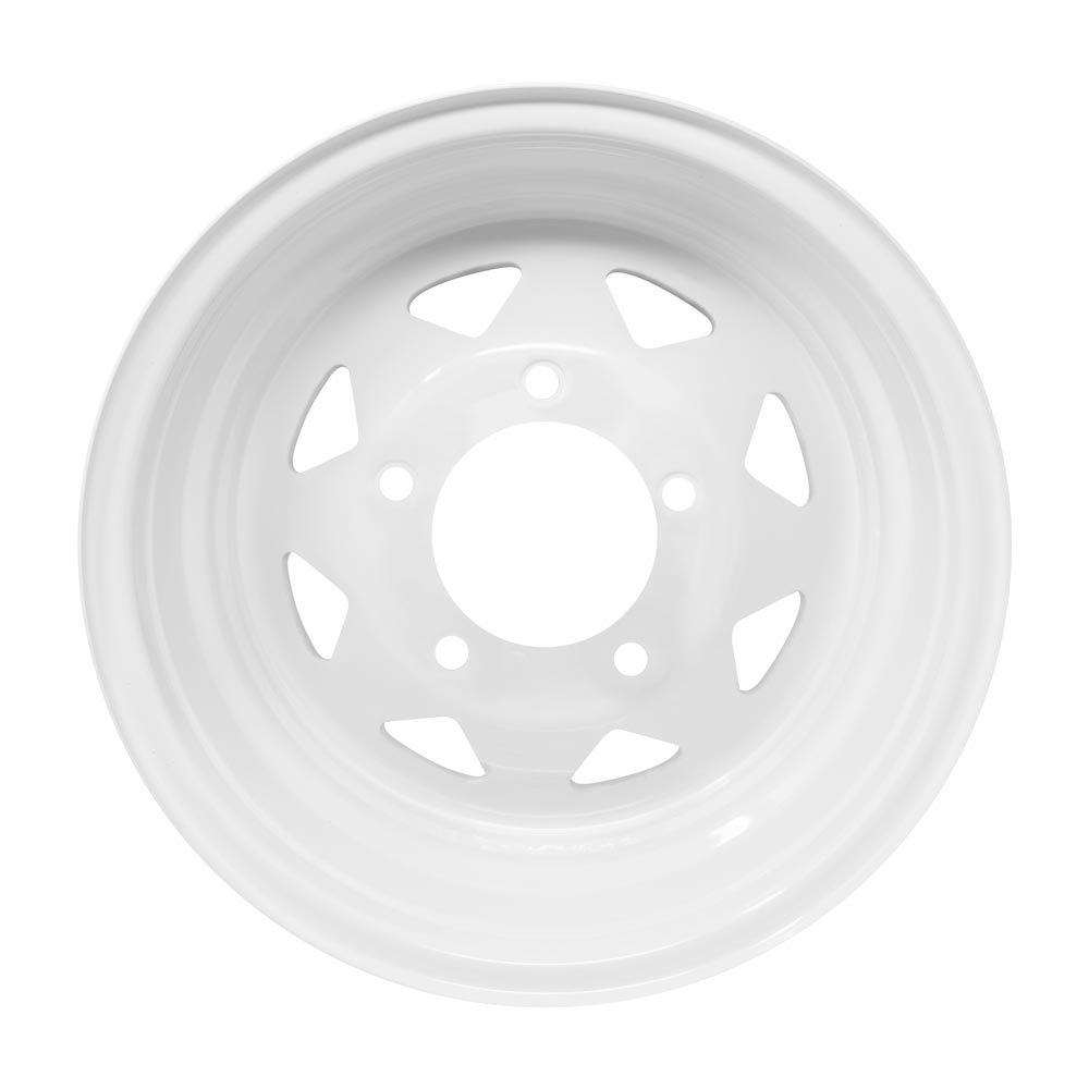 Pro Trucking Products: 14" x 5.5" White 8 Spoke Wheel, 5 On 4.5" Bolt ...