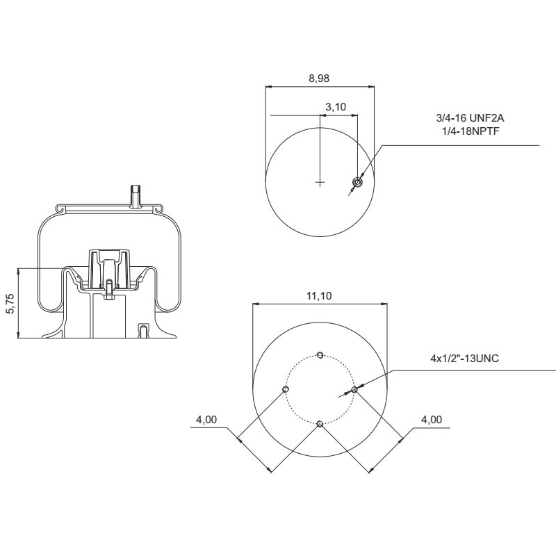 Pro Trucking Products: Reversible Sleeve Air Spring, Replaces ...