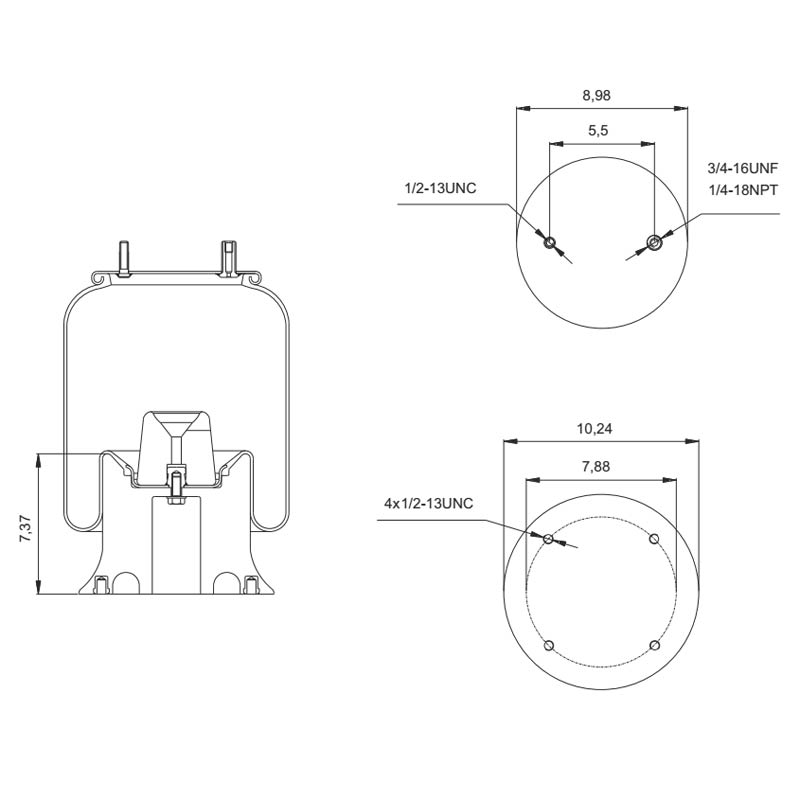 Pro Trucking Products: Reversible Sleeve Air Spring, Replaces Neway ...