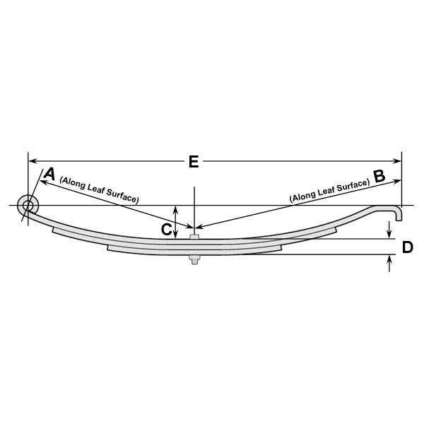 Pro Trucking Products: Light Trailer Slipper Leaf Spring, 2" Wide, 6 ...